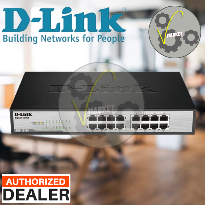 D Link DGS-1016C 16 Port Gigabit Unmanaged Desktop Network Switch Hub ...