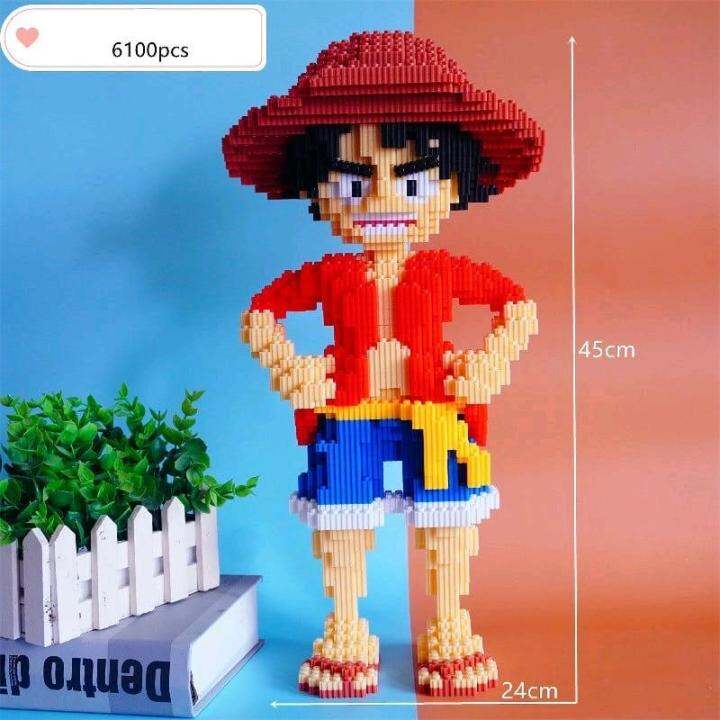 COD Kartun Luffy, Mainan Balok Susun Edukasi Anak, Merakit Balok Susun ...