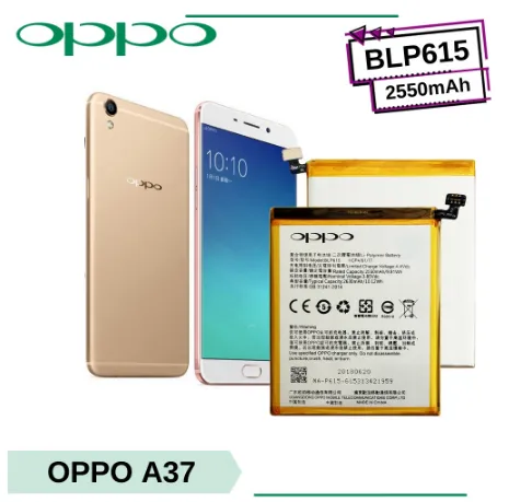 For OPPO A37 Battery | Model: BLP615 (2550mAh) High QualityORIGINAL ...