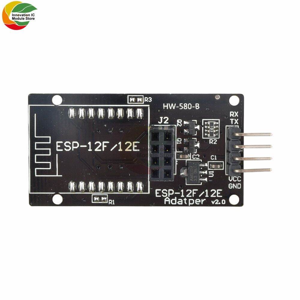 ESP-12F ESP-12E ESP-12 Baseboard Serial WiFi Adapter Module สําหรับบอร์ดที่รองรับ Arduino 5v 2 ...