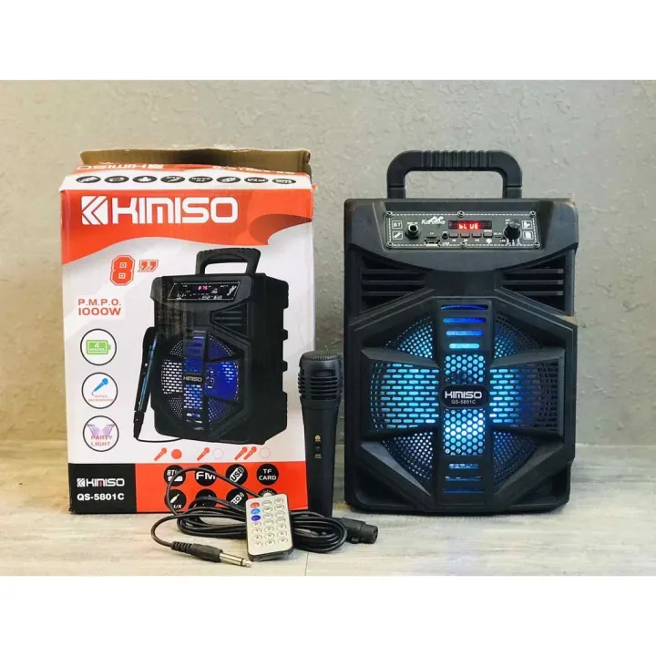 KIMISO QS-5801 8" Bluetooth speaker with microphone | Lazada PH