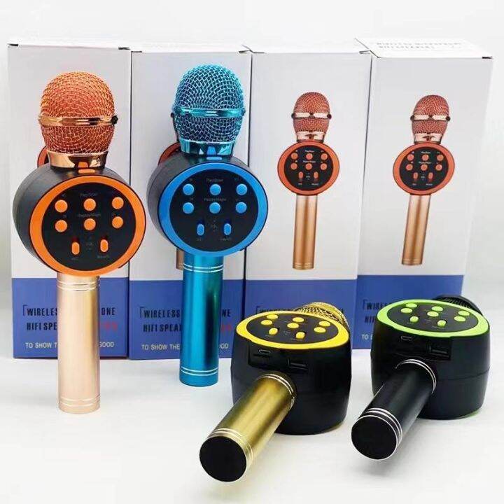 Bluetooth Handheld Microphone Portable Microphone Singing Speaker ...