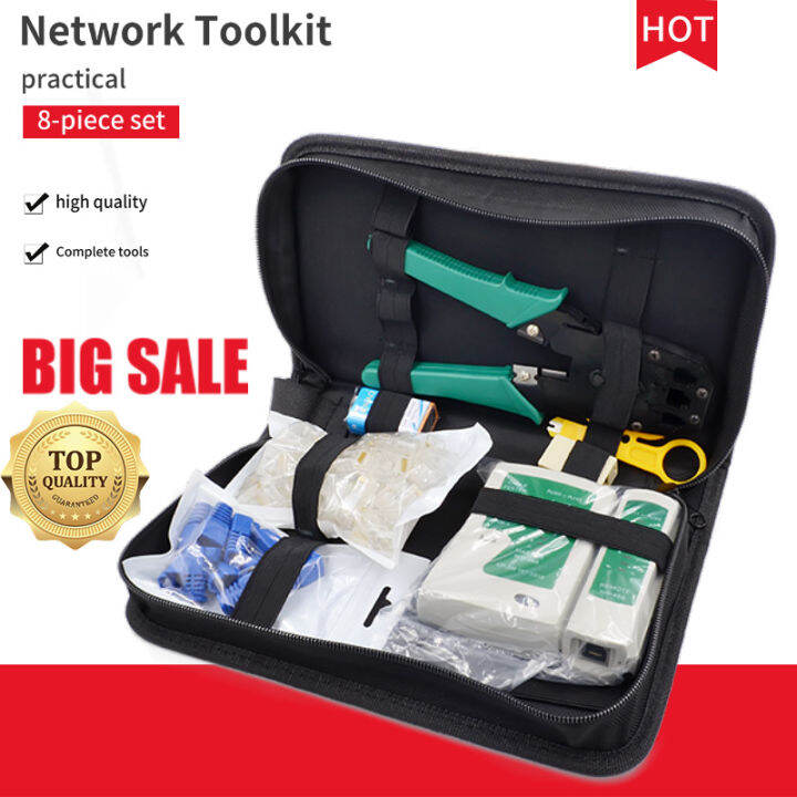 RJ45 RJ11 Crimper Lan Network Internet Cabling Hand Tools Kit Crimp ...