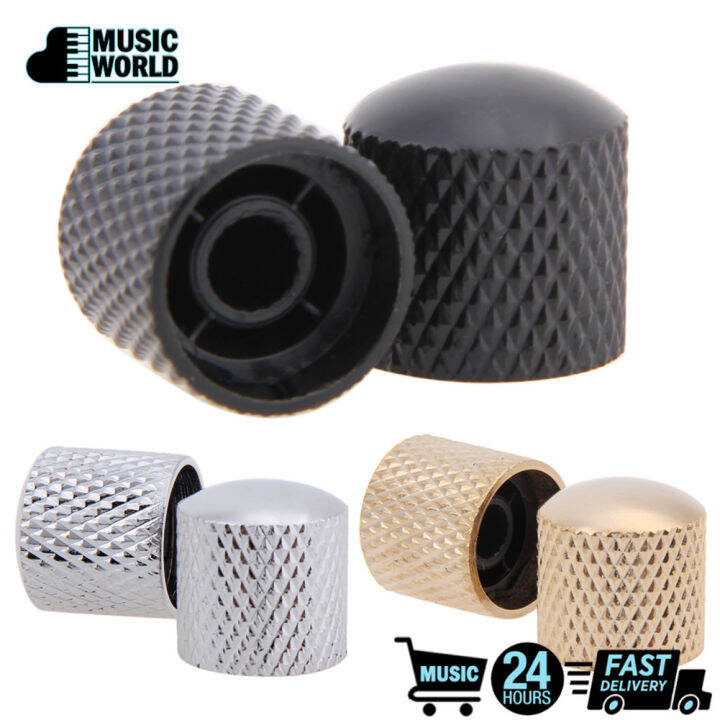2pcs Metal Electric Bass Guitar Volume Tone Control Knobs electric bass ...