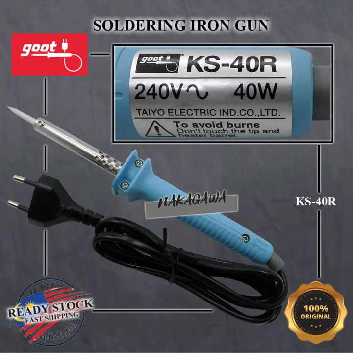 ORIGINAL JAPAN GOOT SOLDERING IRON KS-40R 40W QUICK HEAT SOLDERING GUN ...