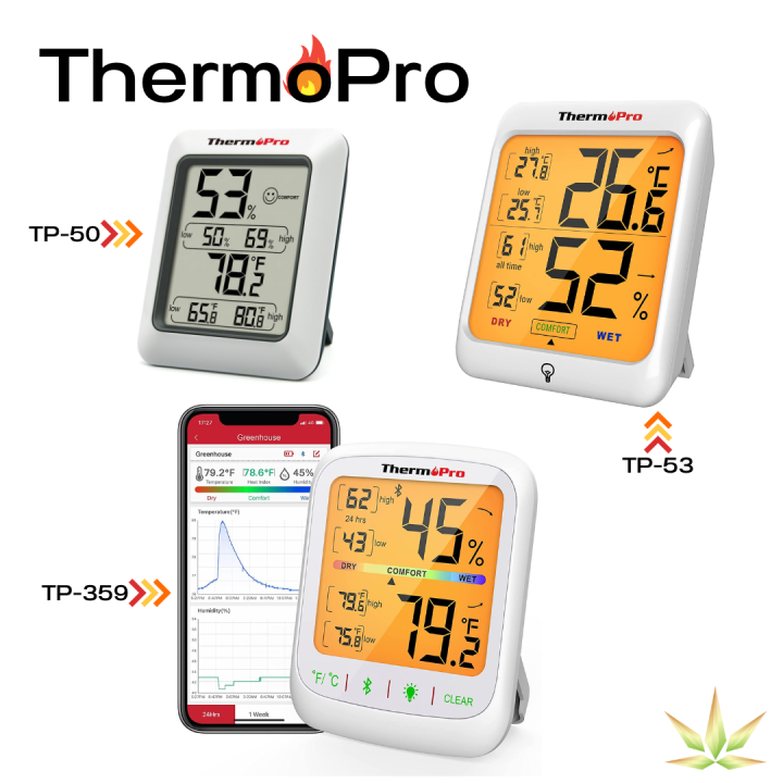 เครื่องวัดอุณหภูมิและความชื้น ThermoPro TP-50 / TP-53 / TP-359 Indoor ...