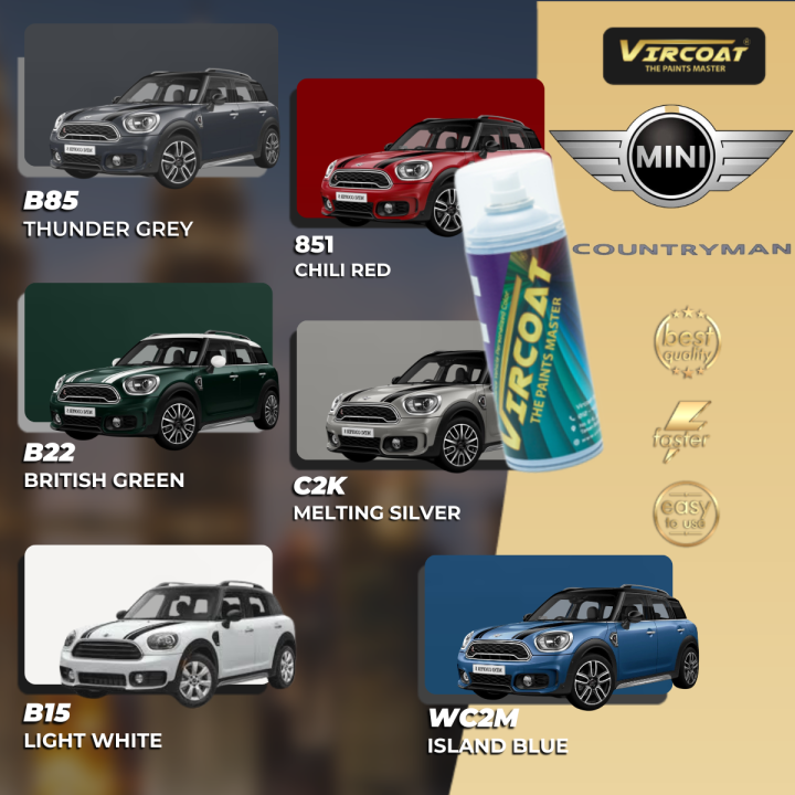 [Mini Cooper Countryman] VIRCOAT Aerosol Spray 2K Paint/ Car Body Touch ...