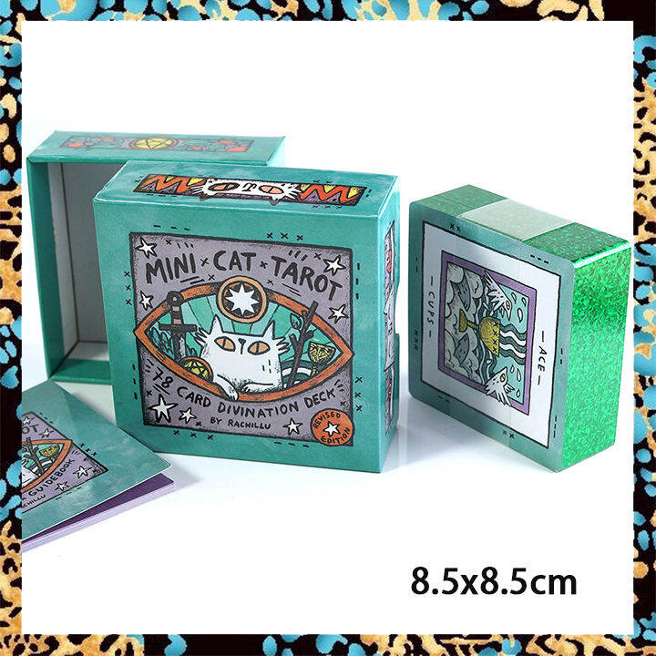 Mini Cat Tarot Card Deck | Size 8.5x8.5cm | with Paper Guide Book | 78 ...