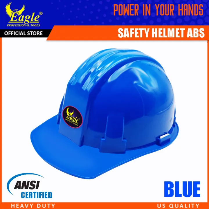 Eagle Safety Helmet ABS Head Protection with Chin Strap BLUE | Lazada PH