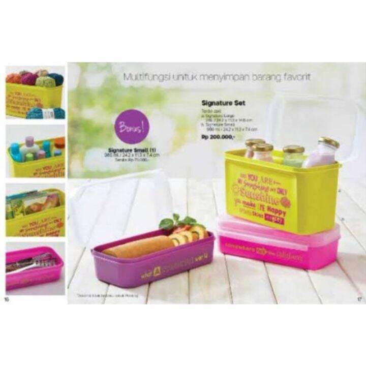 Signature set tupperware isi 3 / Wadah tupperware serbaguna isi 3 ...