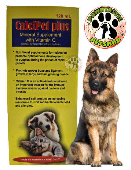 CalciPet Plus Mineral Supplement with Vitamin C 120mL for Dogs & Cats ...