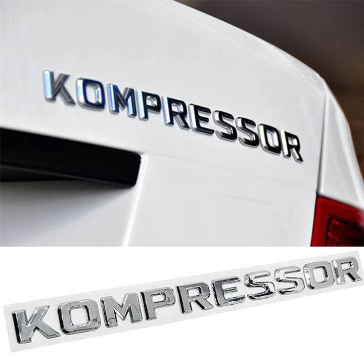 3D Chrome ABS KOMPRESSOR Letter Badge Emblem Sticker for Mercedes Benz ...