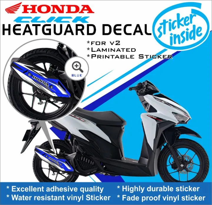 Heatguard Decals Sticker for Honda Click v2 (Printed and Laminated ...