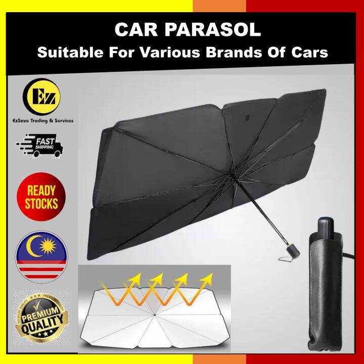 [READY STOCK] Car Parasol Auto Front Windshield Sun Shade UV Rays Heat ...