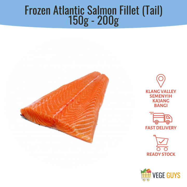 Frozen Atlantic Salmon Fillet (Tail) 三文鱼片 (尾) (150g - 200g) | Lazada