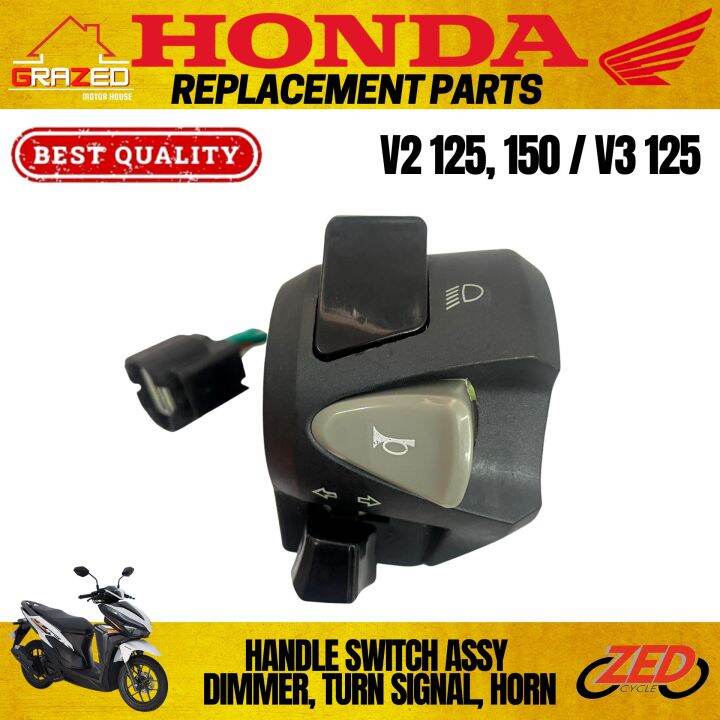 LEFT HANDLE SWITCH ASSY (Dimmer, Turn Signal, Horn) for Honda Click V2 ...