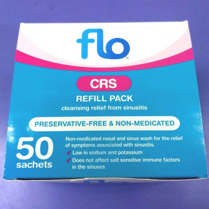 Flo crs refill pack for sinusitis, nasal wash ( 50 sachets ) | Lazada