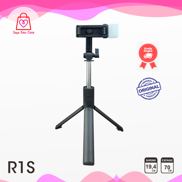 Tongsis Tripod Bluetooth 3in1 Remote Bluetooth R1s Tongsis Hp