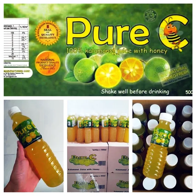 Pure C KalamansiReady to Drink 100% Calamansi Juice with Honey 250ml ...