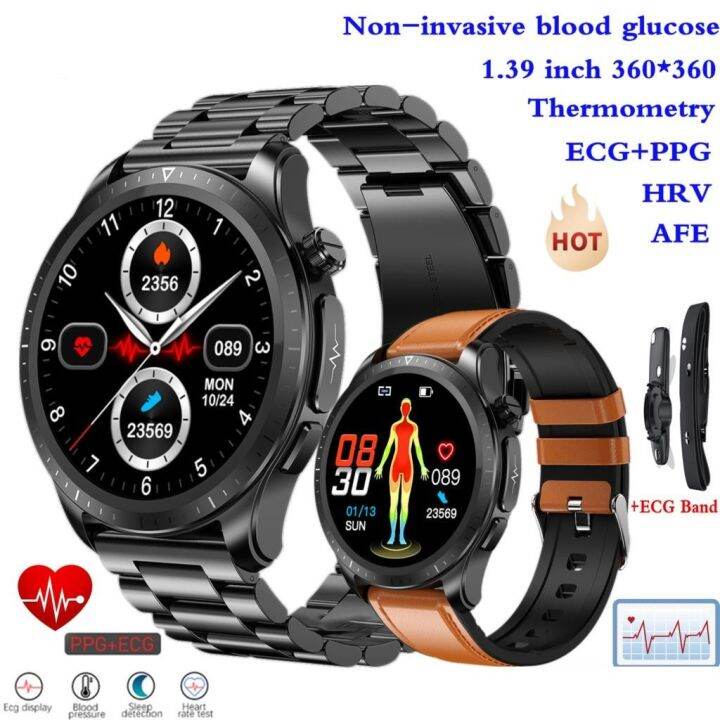 Smart Watch ECG PPG Blood Sugar Blood Pressure Oxygen Body Temperature ...