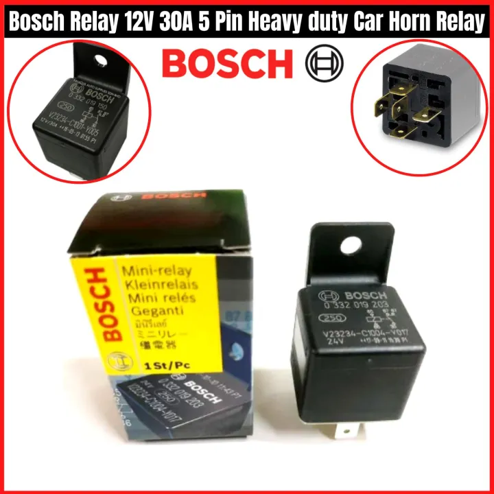 Bosch Relay Original Auto Mini Relay 12V 30A 5 Pin Heavy duty Car Horn ...