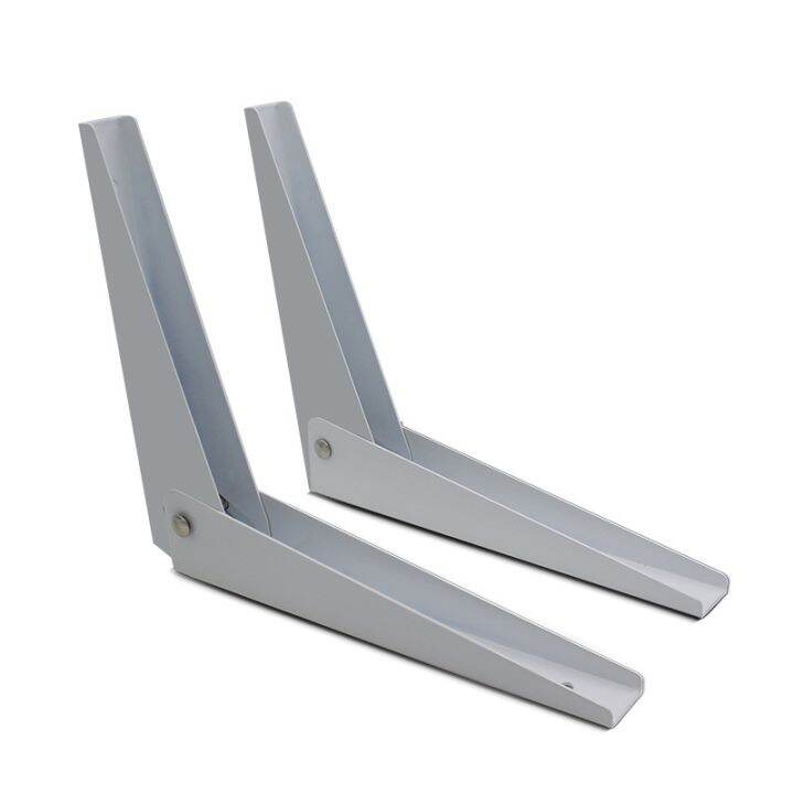【CW】۩♛ Folded Triangle Bracket White Wall Shelf Right Angle Iron ...