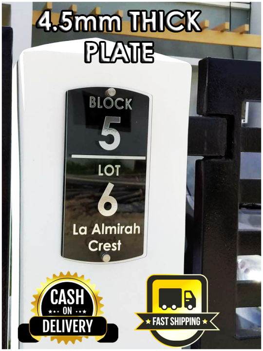 Double Plate Modern House Address House Address Sign Door Number Street ...