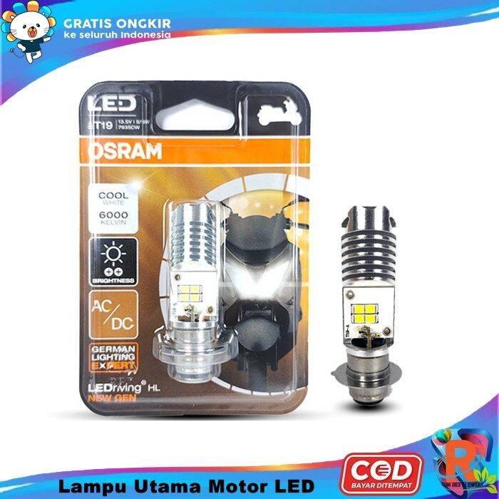 Lampu Utama Motor LED T19 OSRAM H6 PUTIH AC/DC- Plug n Play | Lazada ...