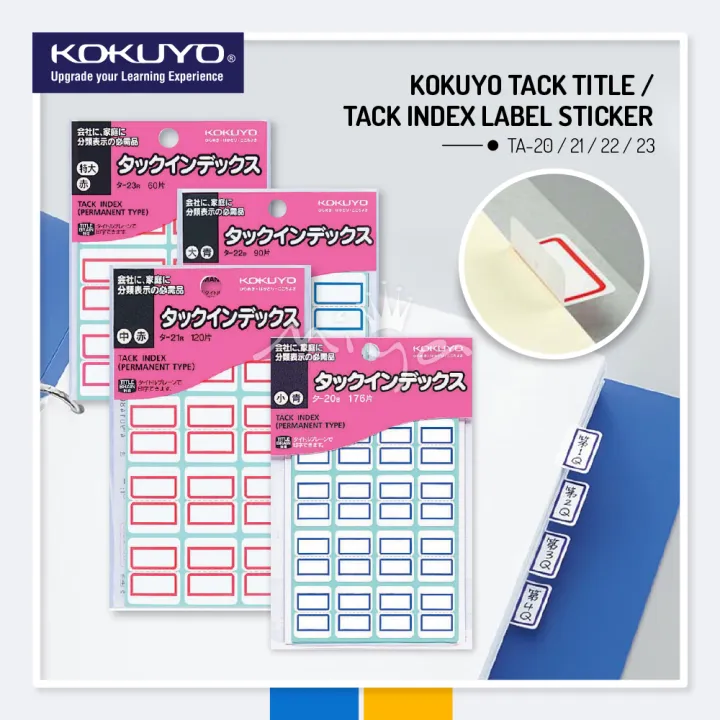 Kokuyo Tack Title / Tack Index label sticker TA-20/21/22/23 | Lazada
