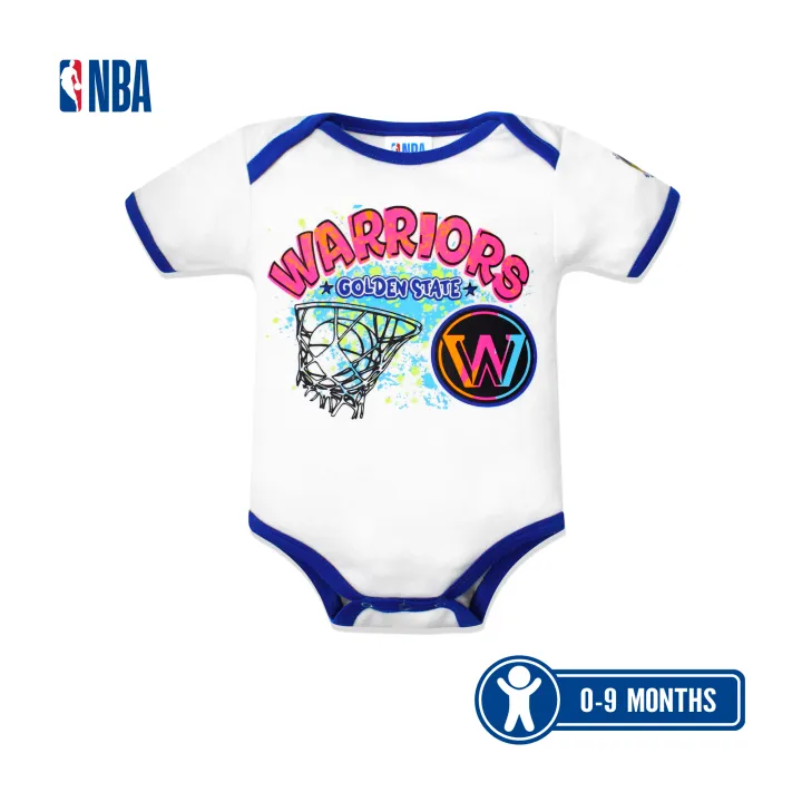 NBA Baby - Short Sleeve Overlap Bodysuit (Neon- Warriors) | Lazada PH