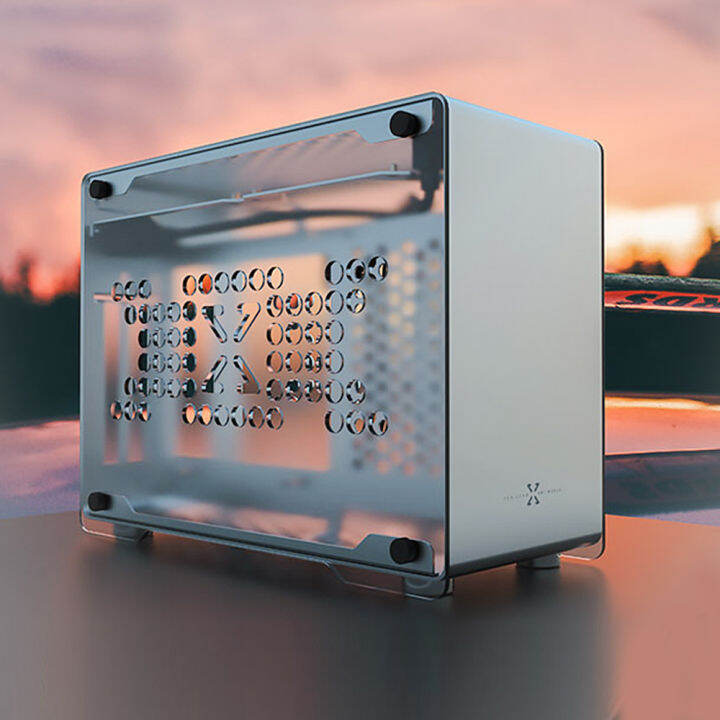 ZZAW B1 ITX Computer Case with Aluminum Alloy+Acrylic Side Panel for ...