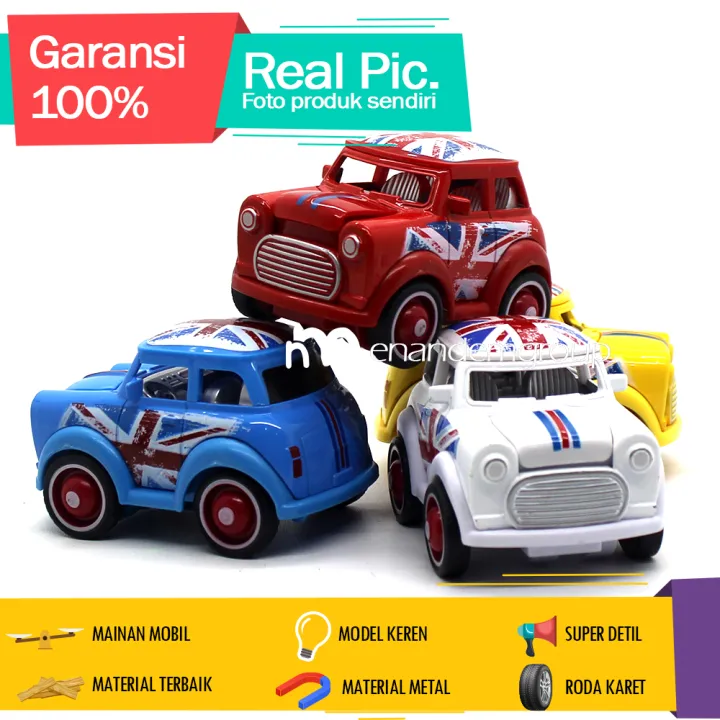 Diecast Miniatur Mainan Mobil Mobilan Retro Mini Klasik Besi Inertia ...