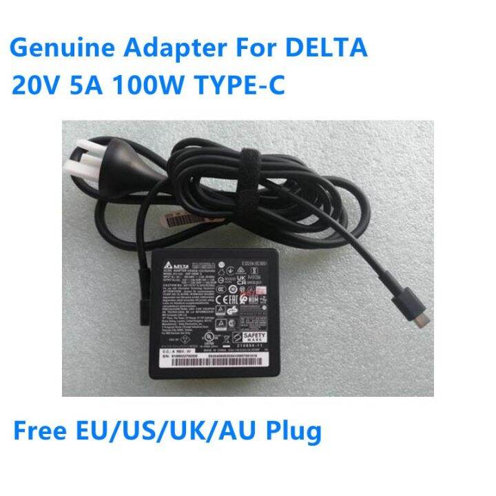 Genuine 20V 5A 100W Type-C DELTA ADP-100SB D Power Supply AC/DC Adapter ...