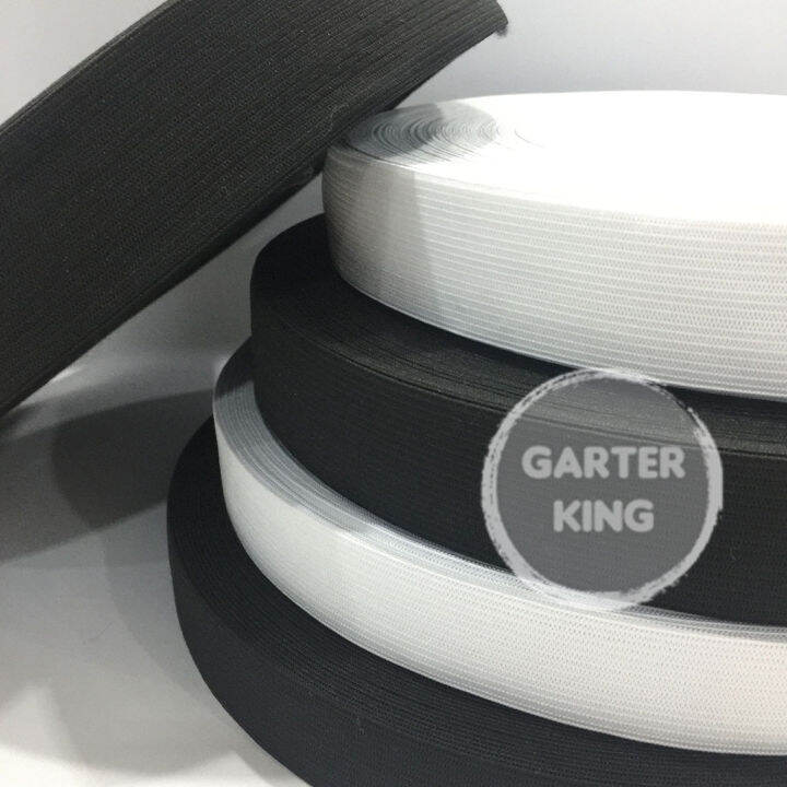 1 INCH 30 YARDS PER ROLL (MANIPIS) WHITE AND BLACK GARTER CROCHET ...