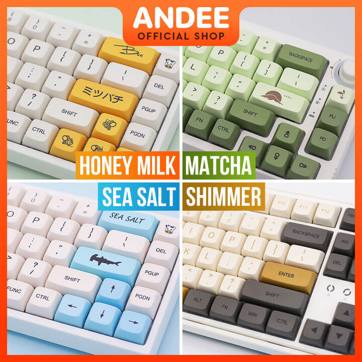 Keycap nút bàn phím XDA Honey Milk/Matcha/Sea Salt/Shimmer nhiều màu dễ thương cho bàn phím cơ ...