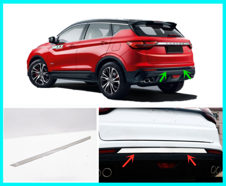 PROTON X50 REAR Bumper Moulding Lining Trim Stainless Steel Chrome(A1 ...
