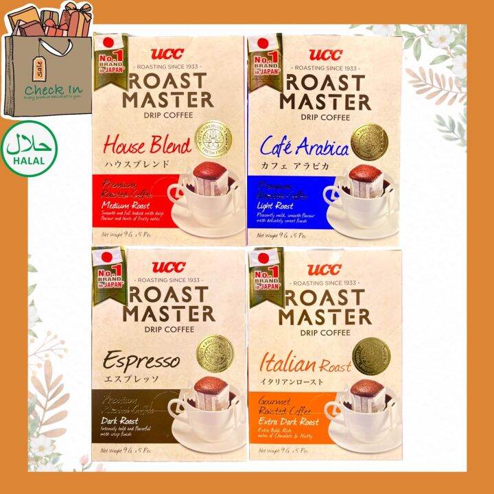 ☕☕ UCC Roast Master Drip Coffee 9g x 5 Sachets ยูซีซี กาแฟดริป โรสต์ ...