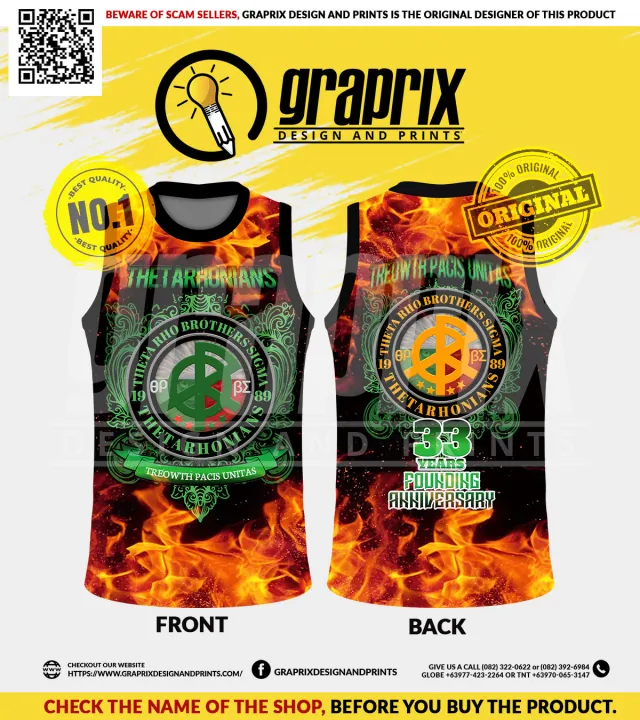 Theta Rho Brothers Sigma Anniversary Singlet Full Sublimation | Lazada PH