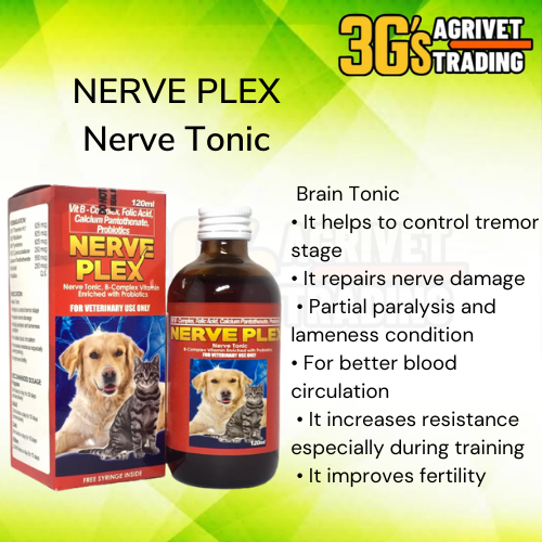 [3G AGRIVET] NERVE PLEX 120 ML / VITAMIN SUPPLEMENT FOR PETS / VITAMINS ...