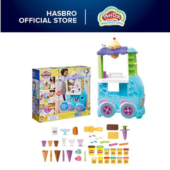Play-Doh Kitchen Creations Ultimate Ice Cream Truck Playset with 27 ...