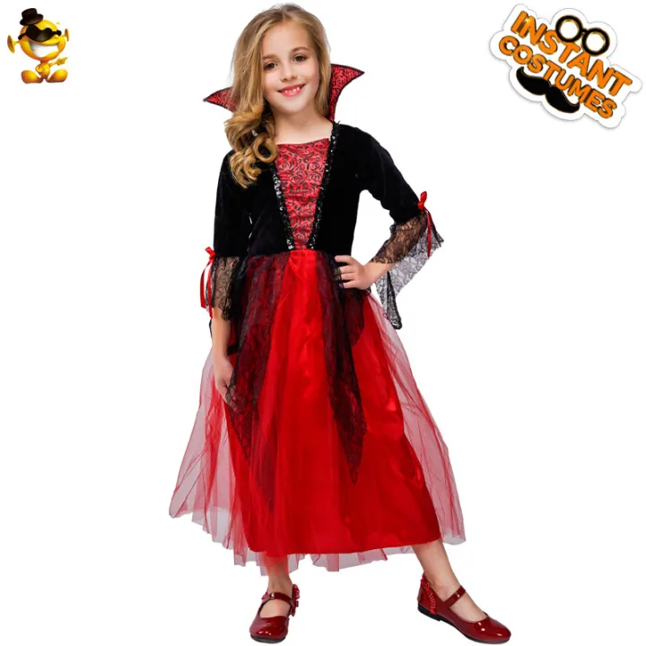 Kids Halloween Costume Royal Vampire Costume for Girls Deluxe Set ...