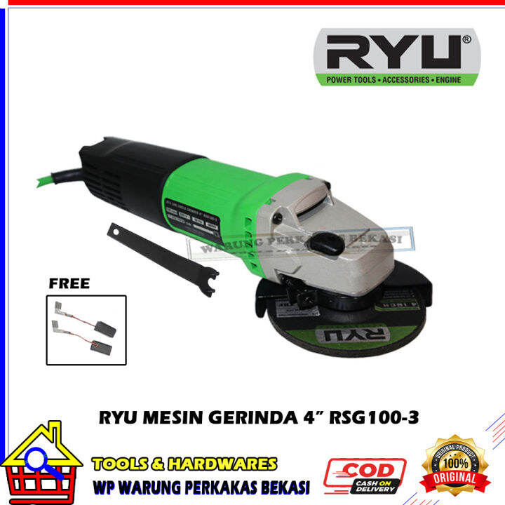 4" Mesin Gerinda Tangan Ryu RSG100-3 Angle Grinder Tekiro 4 Inch | Lazada Indonesia