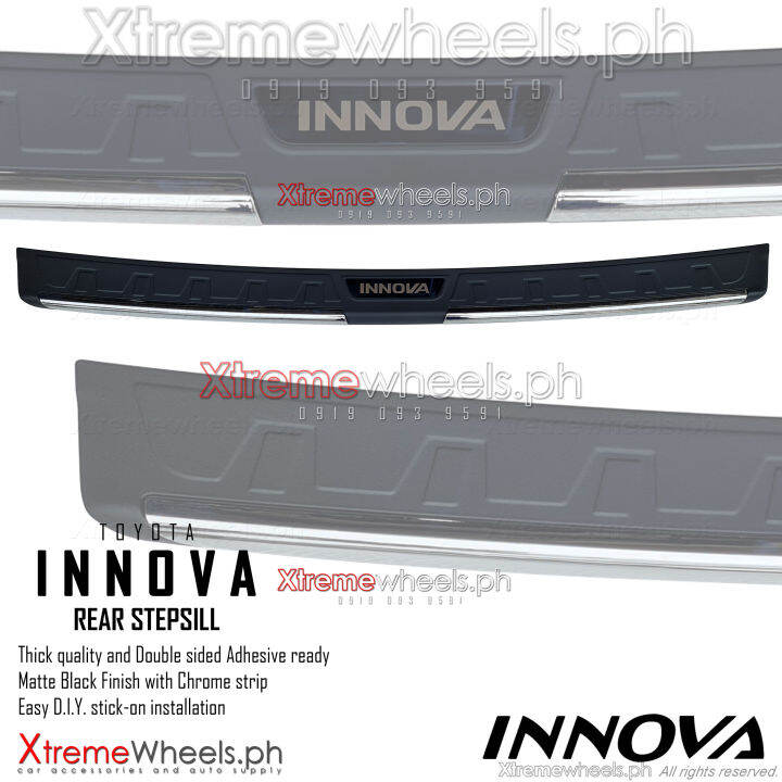 Toyota Innova J E G V 2016-2023 Black Chrome Thailand Made Rear Bumper ...