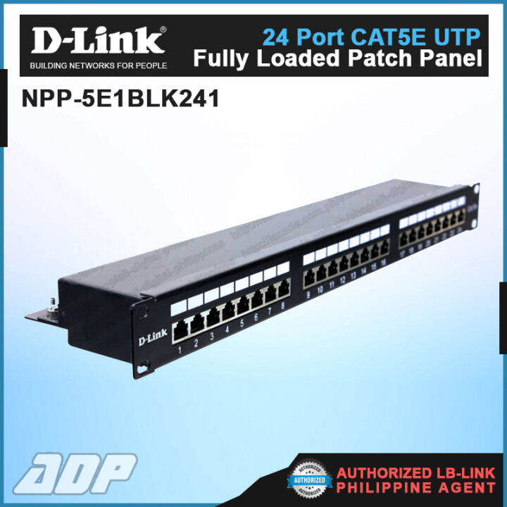 DLINK 24 Port Cat5E UTP Fully Loaded Patch Panel | Lazada PH