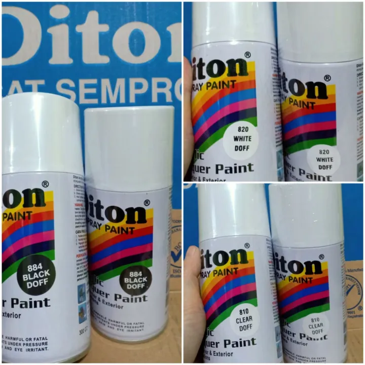 Pilok Pilox DITON Spray Paint Acrylic Lacquer Paint Warna Doff / Tidak ...