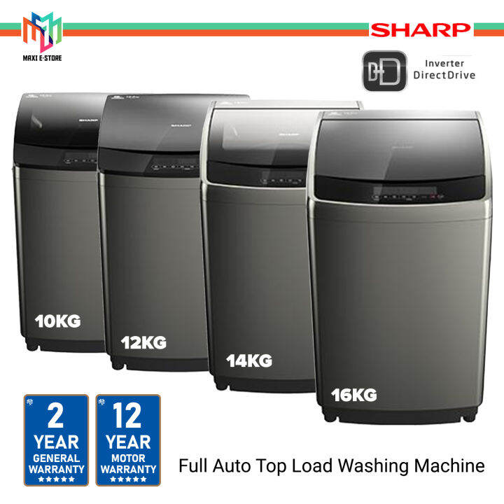 Sharp Full Auto Top Load Washing Machine DD Inverter - ESY1019 10KG ...