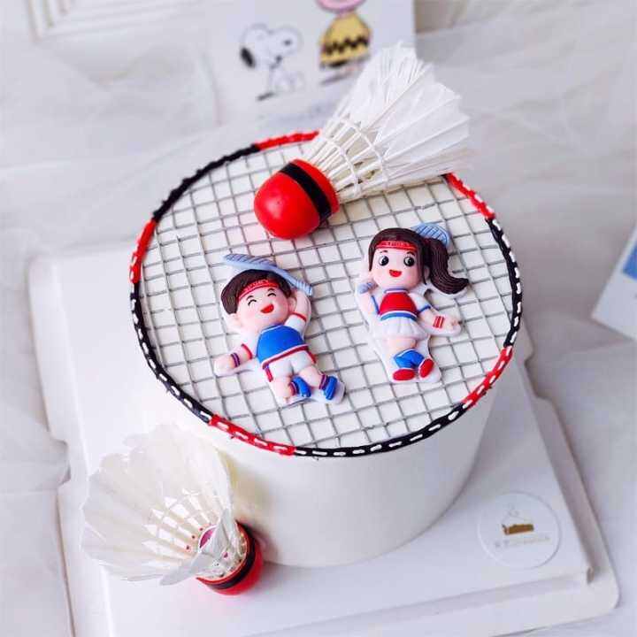 🔥Ready Stock🔥Badminton Cake Topper女孩男孩羽毛球蛋糕装饰 | Lazada
