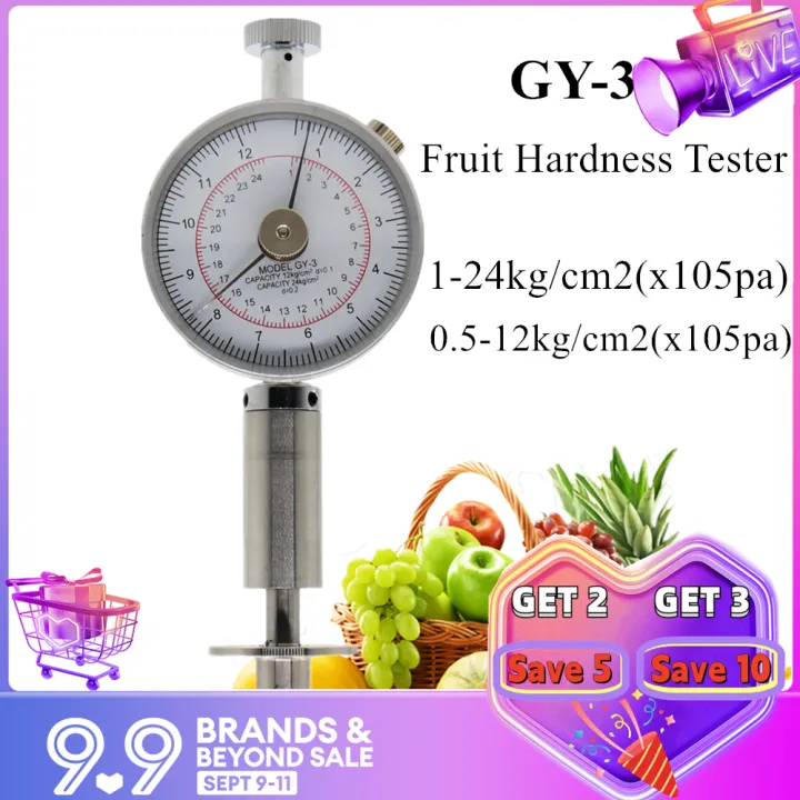 GY-3 Fruit Hardness Tester Fruit Penetrometer Fruit Sclerometer Pointer ...