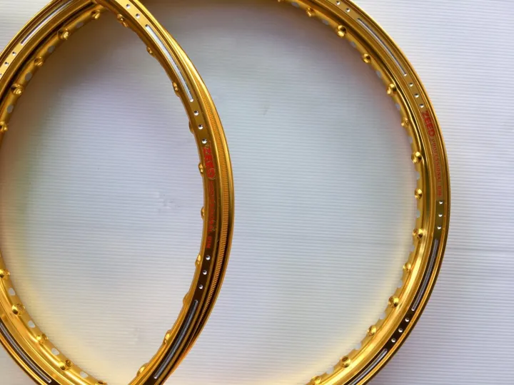 ขอบล้อสี ZEED กัดลาย สีทอง 1 คู่ ขนาด 1.4x17 ล้อสี RIM ขอบล้อ RIM ล้อโล ...