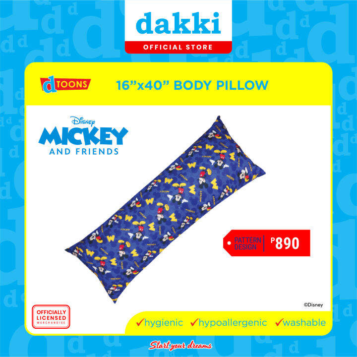 Dakki 16" x 40" Mickey Silo Body Pillow | Lazada PH